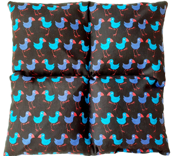 Wheat Bag Square, 25cm X 25cm ' PUKEKO' – Wheat Bags NZ